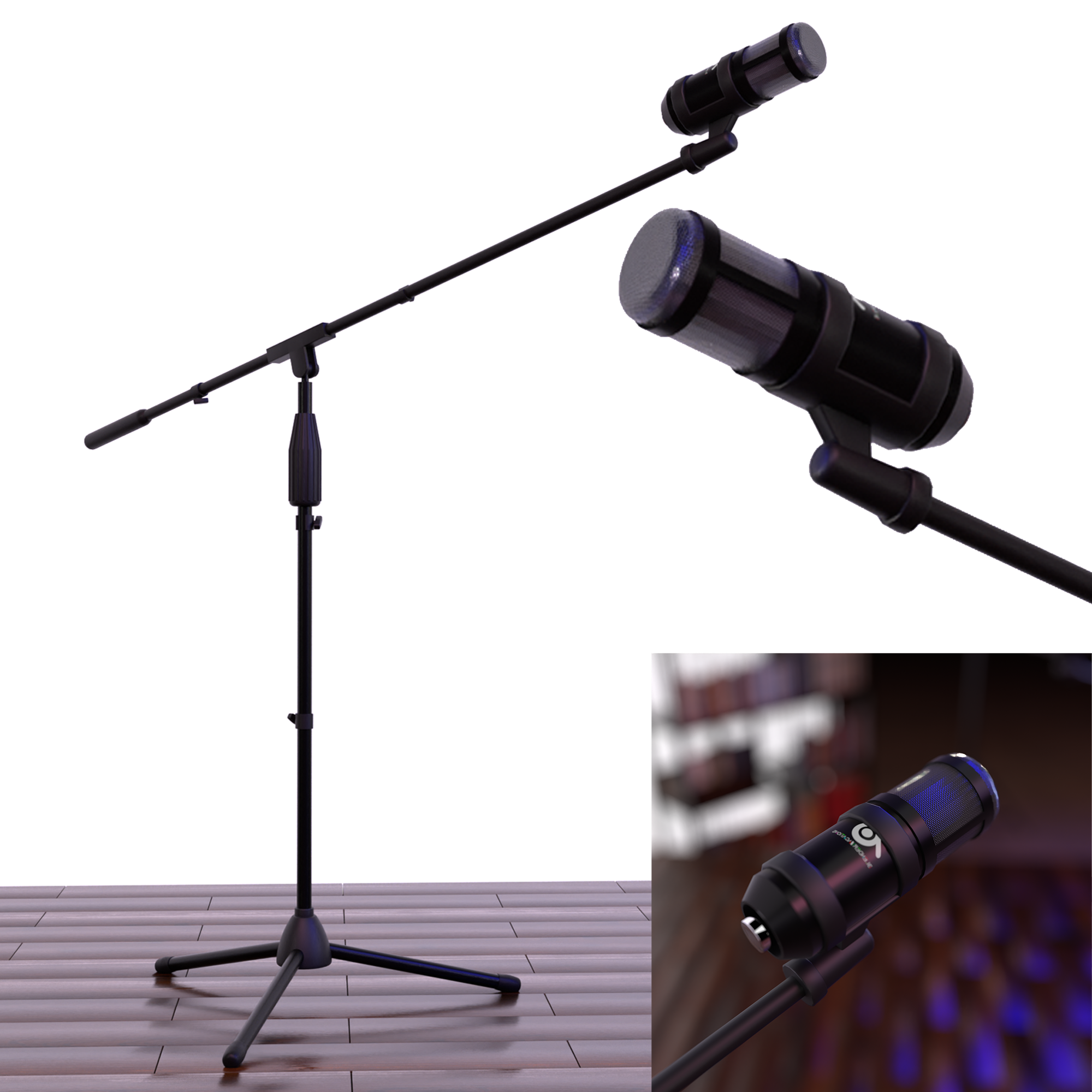 Microphone podcast recording | Audio Devices models | BlenderKit
