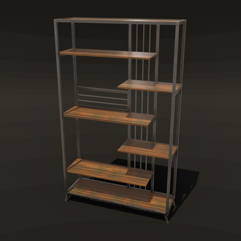 Tall Decor Shelf Stand | Office Storage Spaces models | BlenderKit