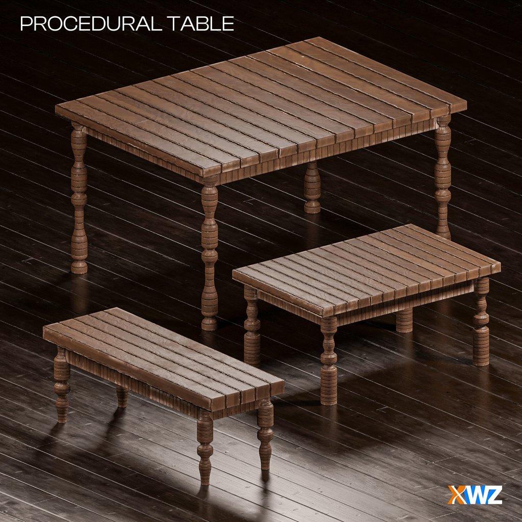 Procedural Table GN | FREE Tables models | BlenderKit