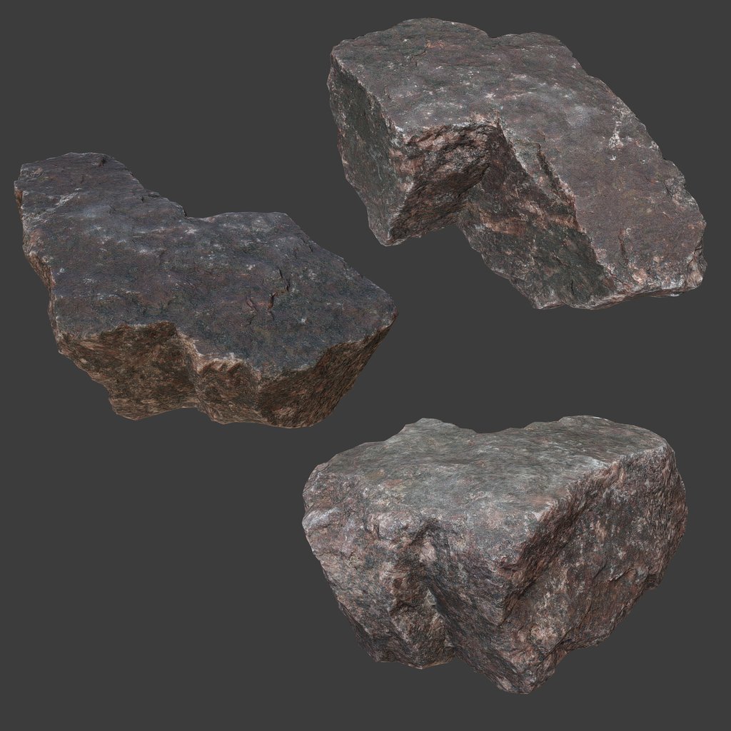 Boulder Stone | Environment Elements models | BlenderKit