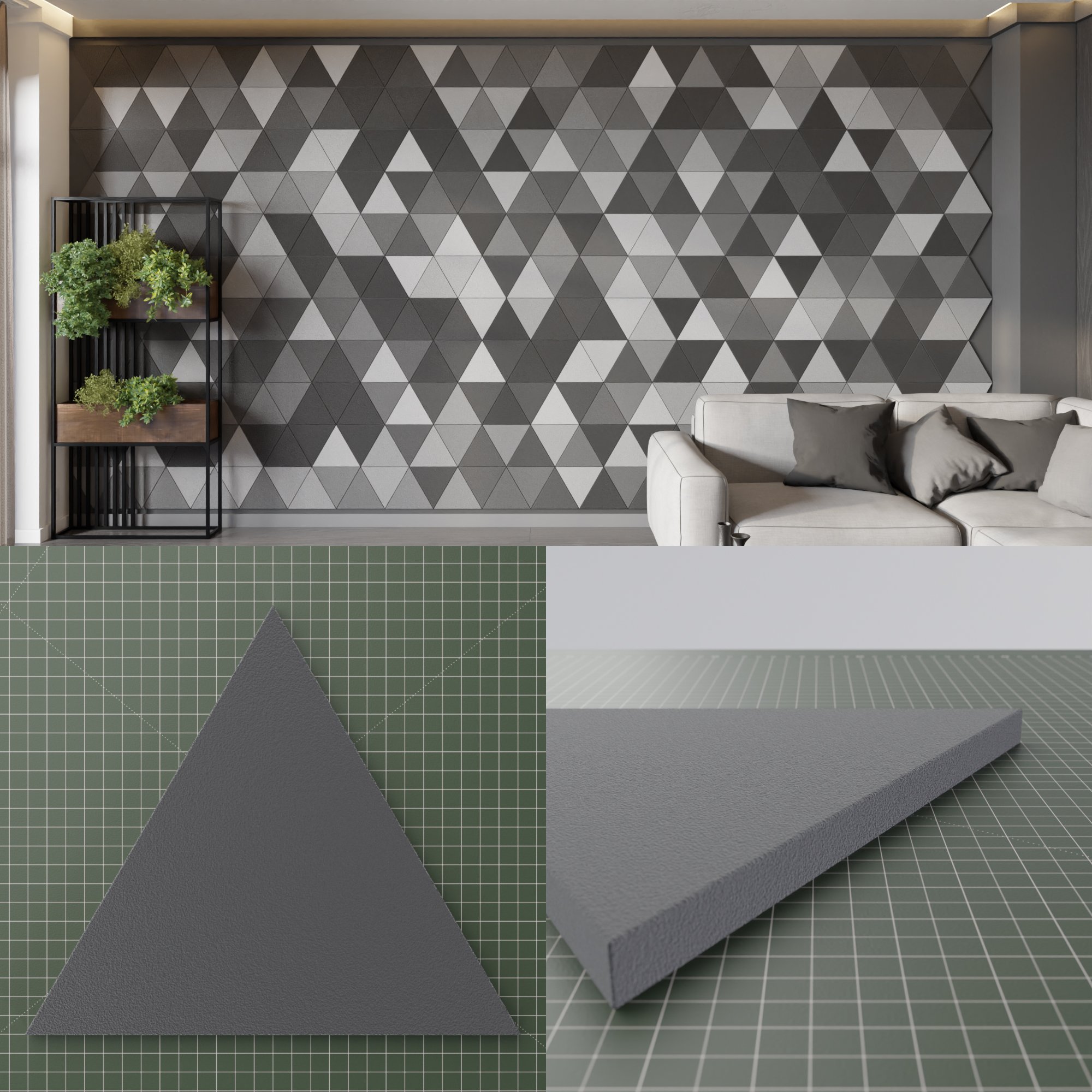 Acoustic Triangle Panel | FREE Miscellaneous models | BlenderKit