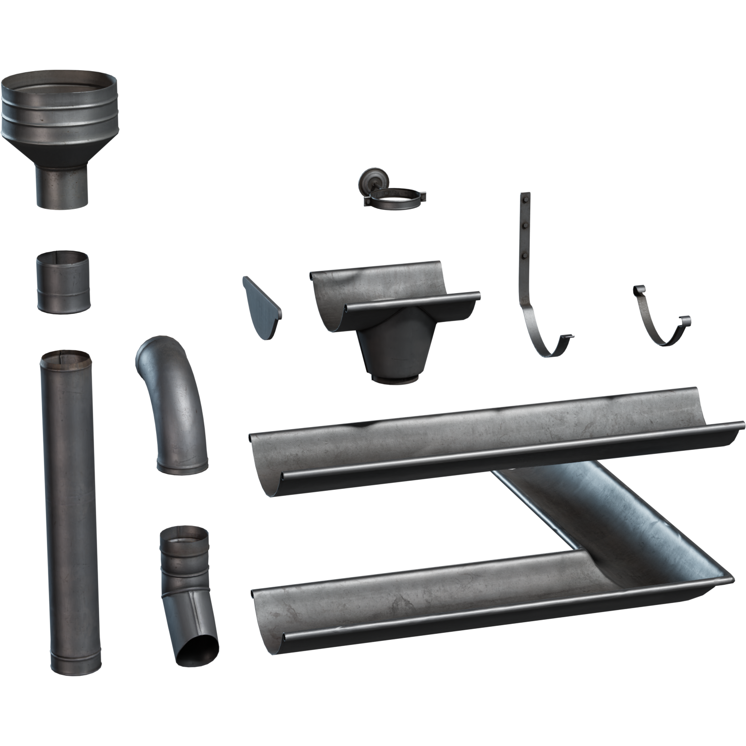 Modular Metal Gutter | FREE Industrial Equipment models | BlenderKit