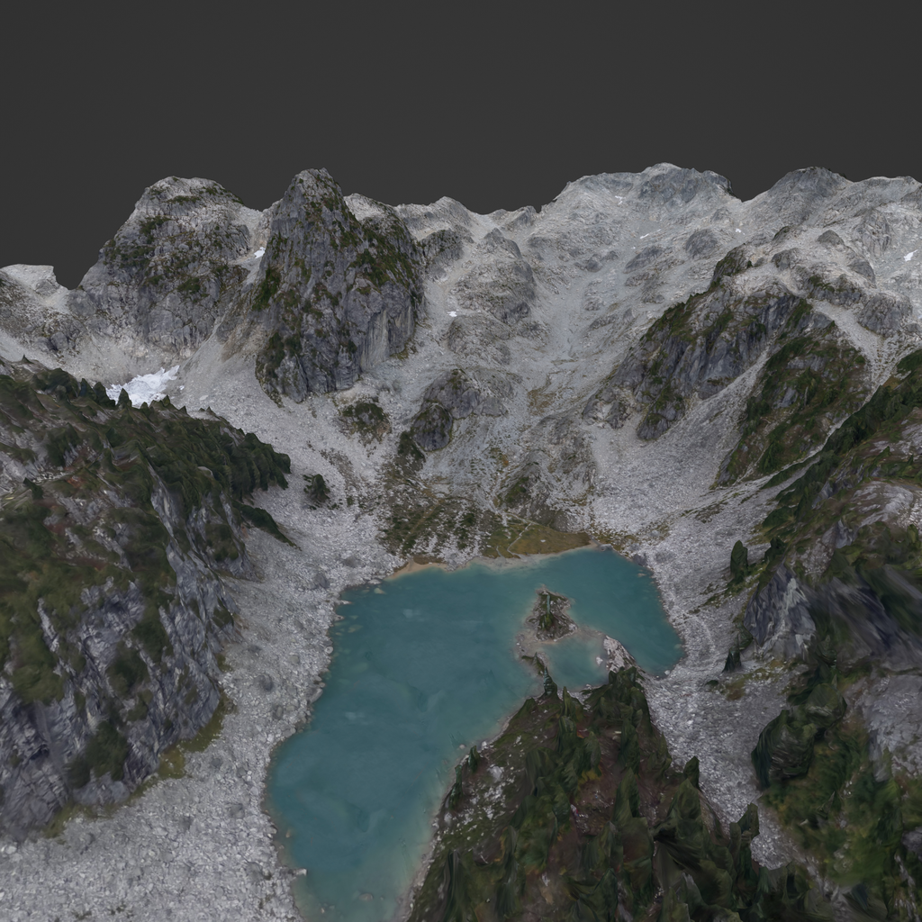 Large Mountain Terrain Photoscan | Terrains models | BlenderKit