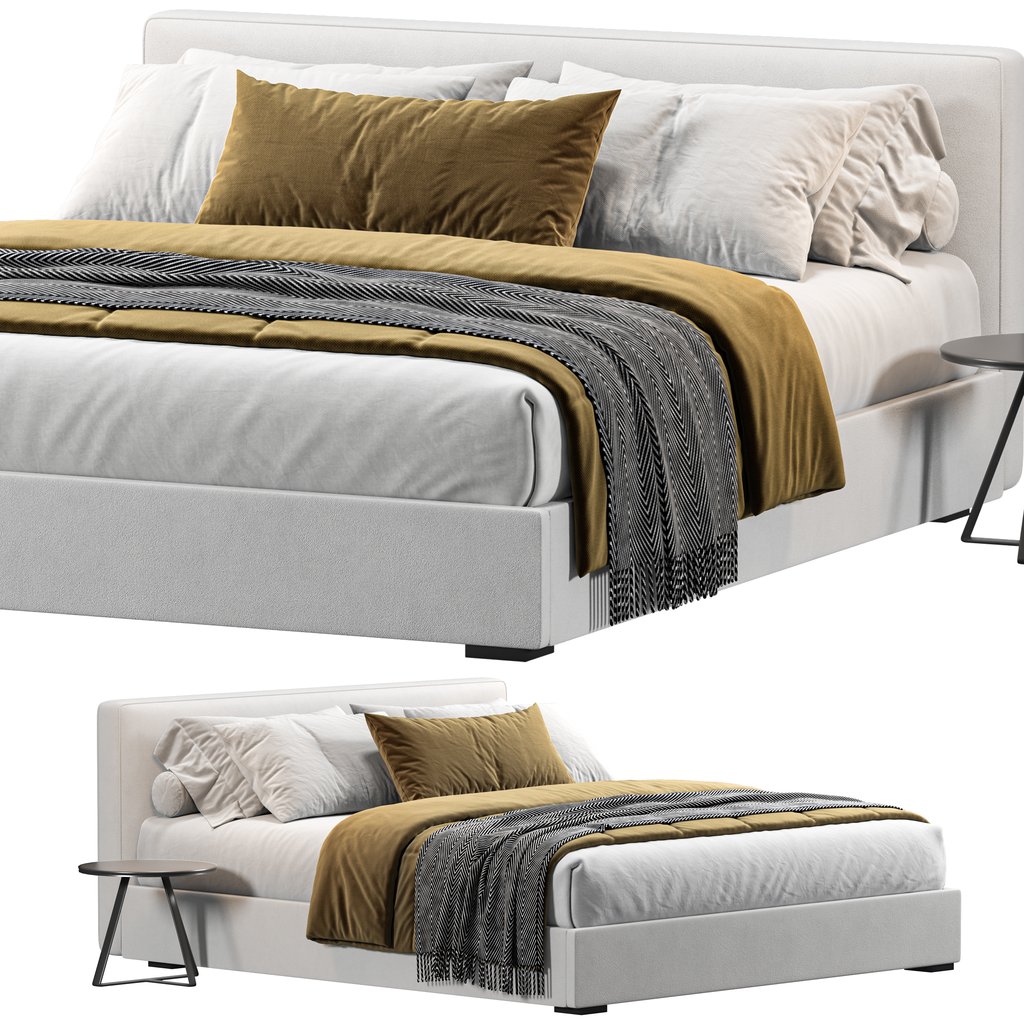 Bed RH Modena | Beds models | BlenderKit
