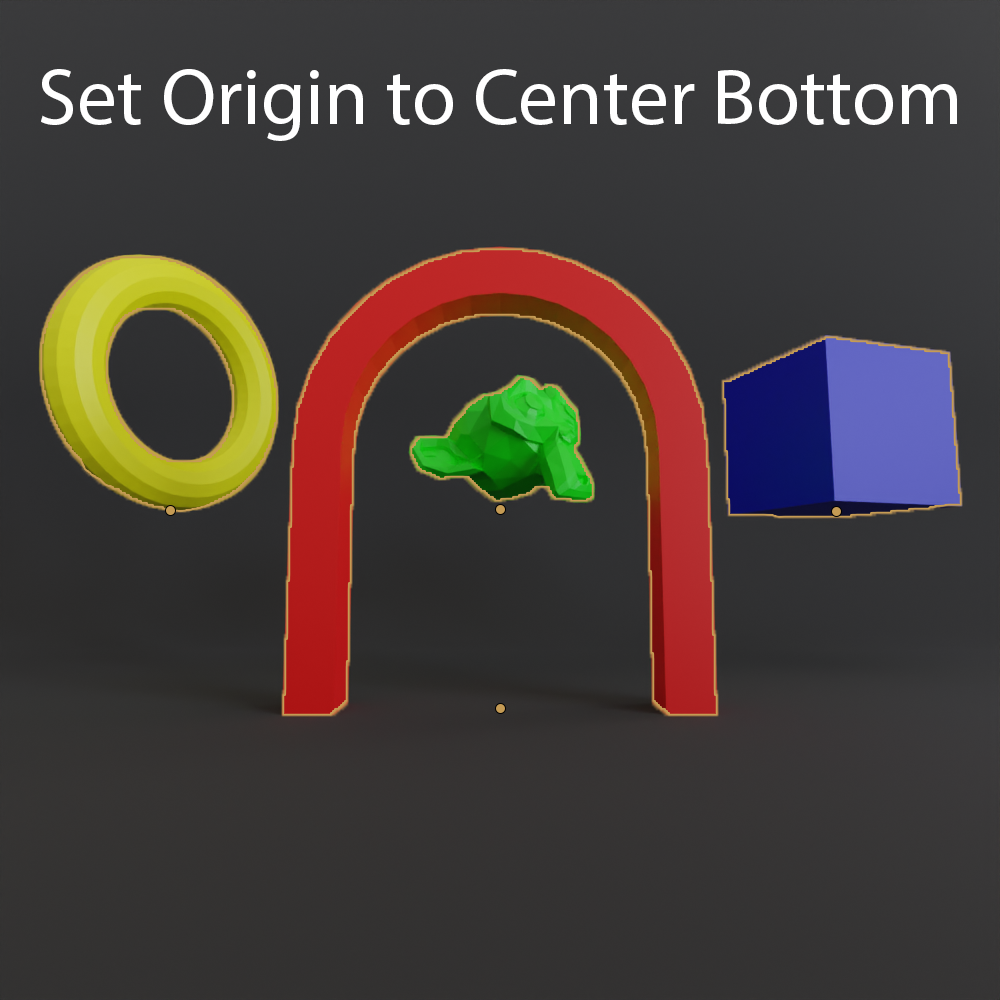 Set Origin to Center Bottom | BlenderKit