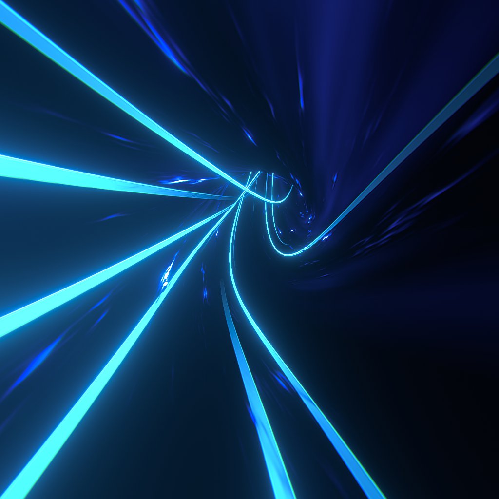 BlenderKit | Download the Futuristic Neon Tunnel Loop scene