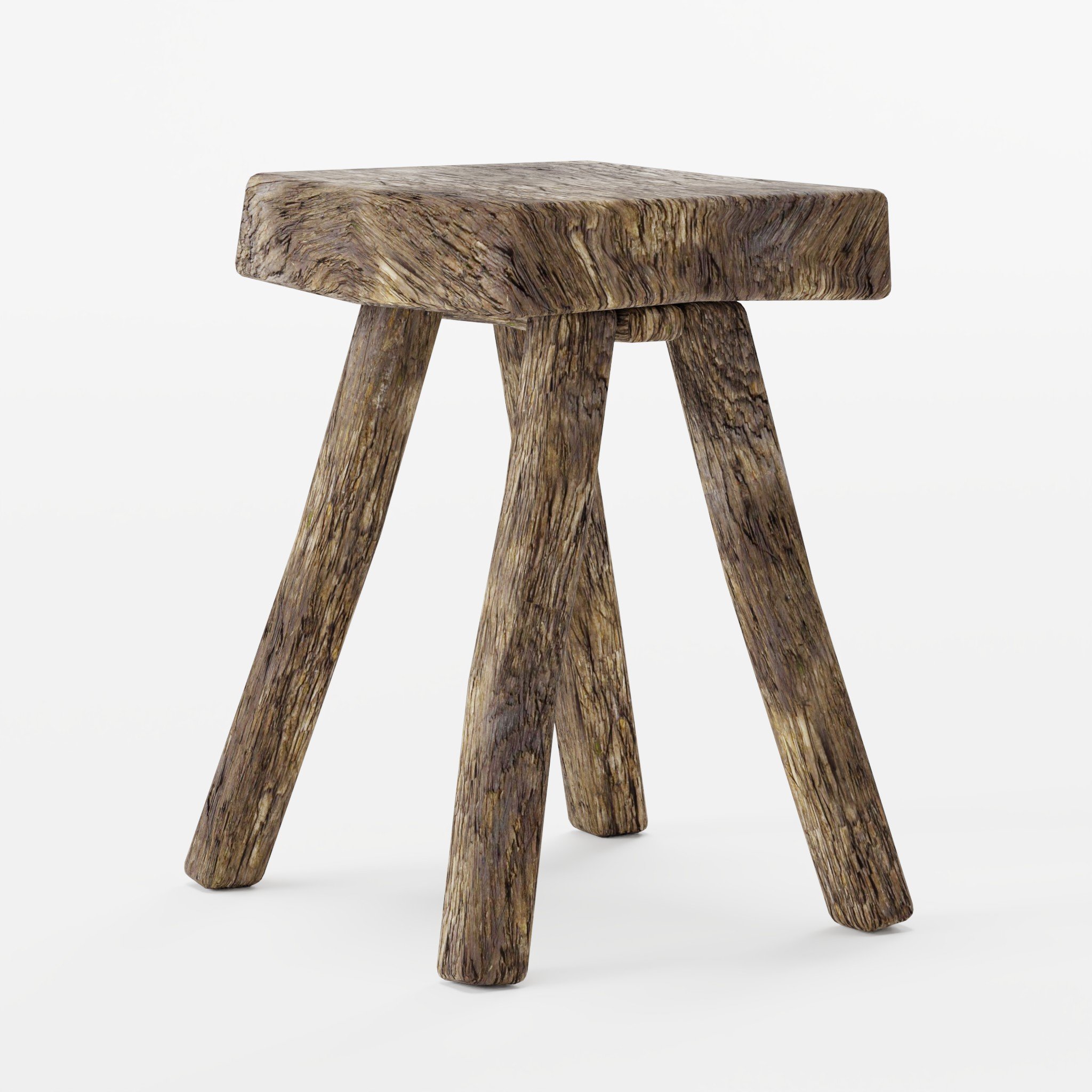 Old Wood Organic Side Table | 3D Table models | BlenderKit