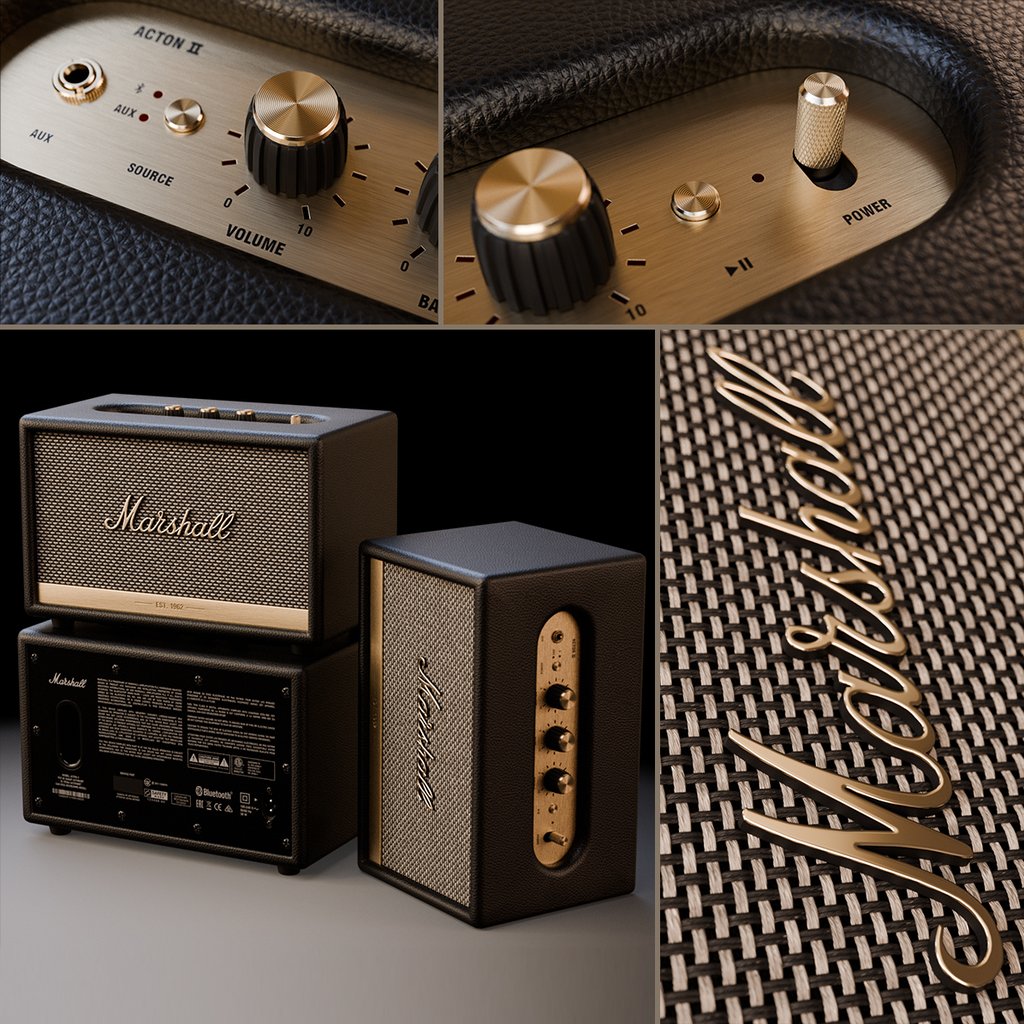 Marshall ACTON II | Audio Devices models | BlenderKit