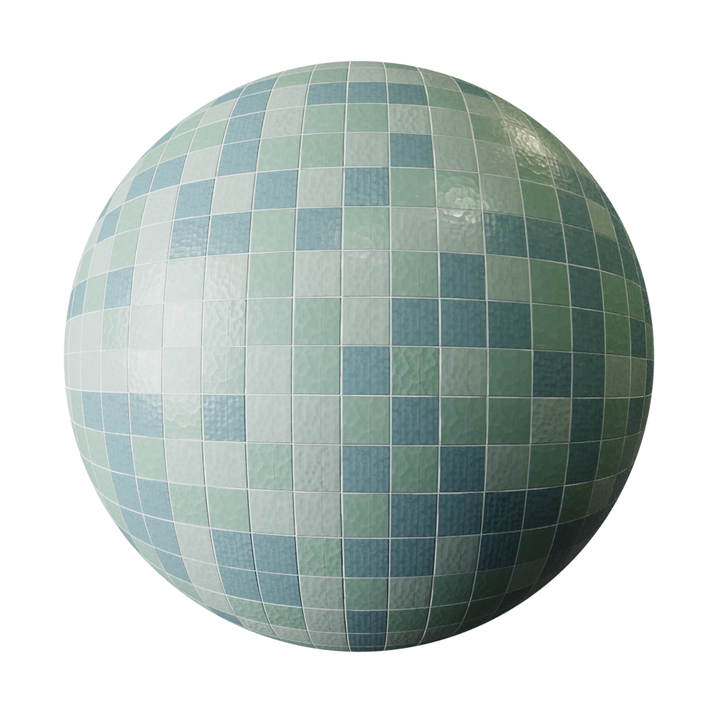 Greenish blue ceramic square tiles | FREE ceramic materials | BlenderKit