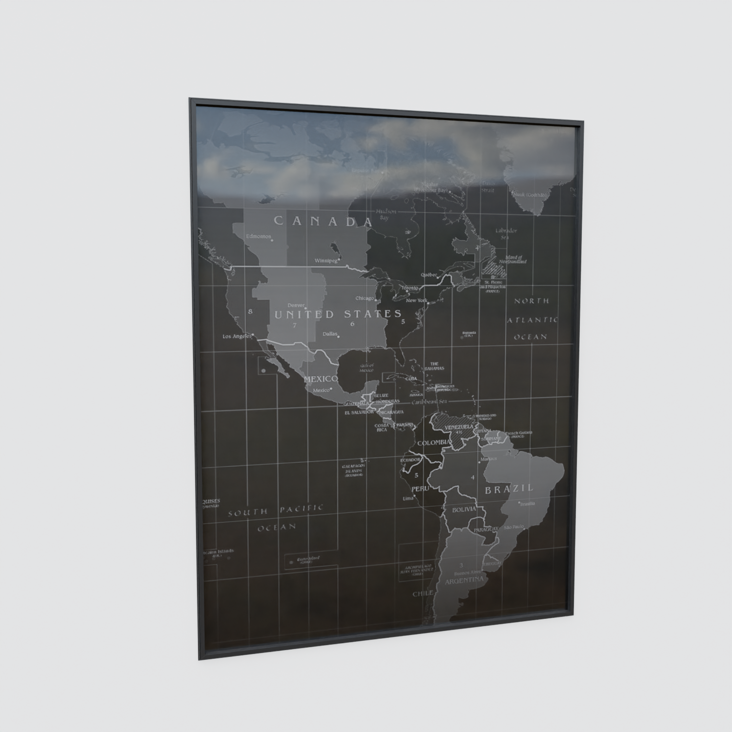 Framed picture 48cm x 63cm | FREE Pillows models | BlenderKit