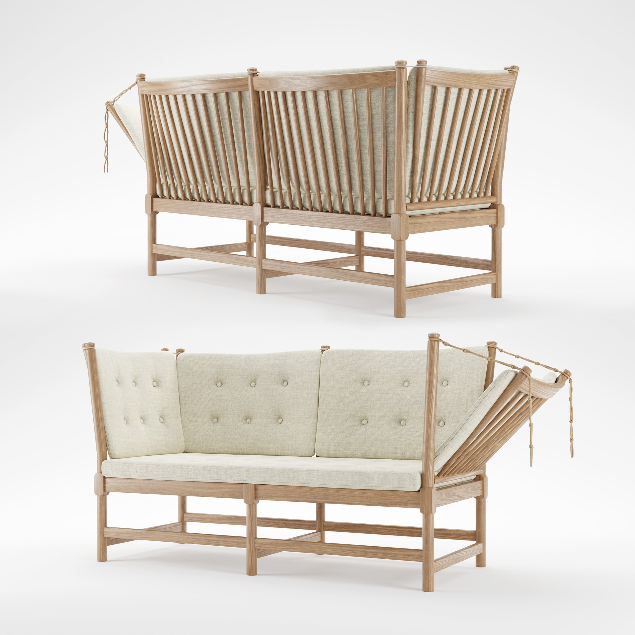 Fredericia Spoke-Back Sofa | Sofas models | BlenderKit
