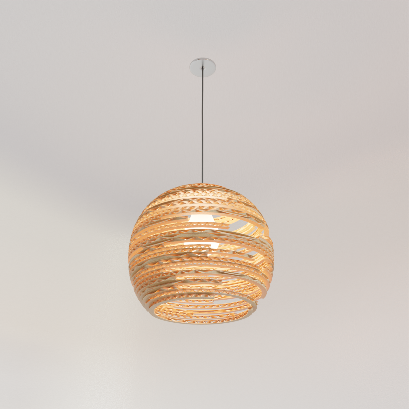 Cardboard Light Fixture Random Sphere | Ceiling Lights models | BlenderKit