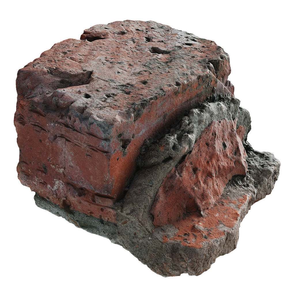 Small piece of brick wall scan | Buildings models | BlenderKit