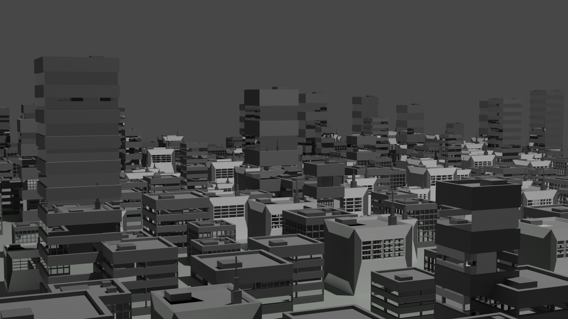 Procedural city base | templates scenes | BlenderKit