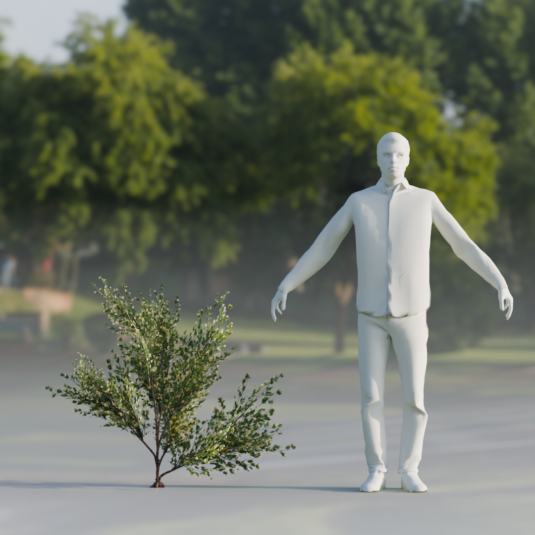 Shurb flower lowpoly animated | Trees models | BlenderKit