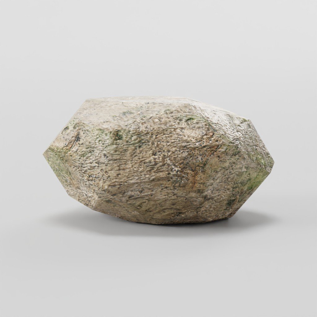 Low-poly Boulder Rock | Terrains models | BlenderKit