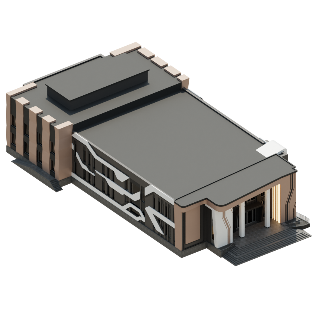 Theatre Building | FREE 3D Commercial models | BlenderKit