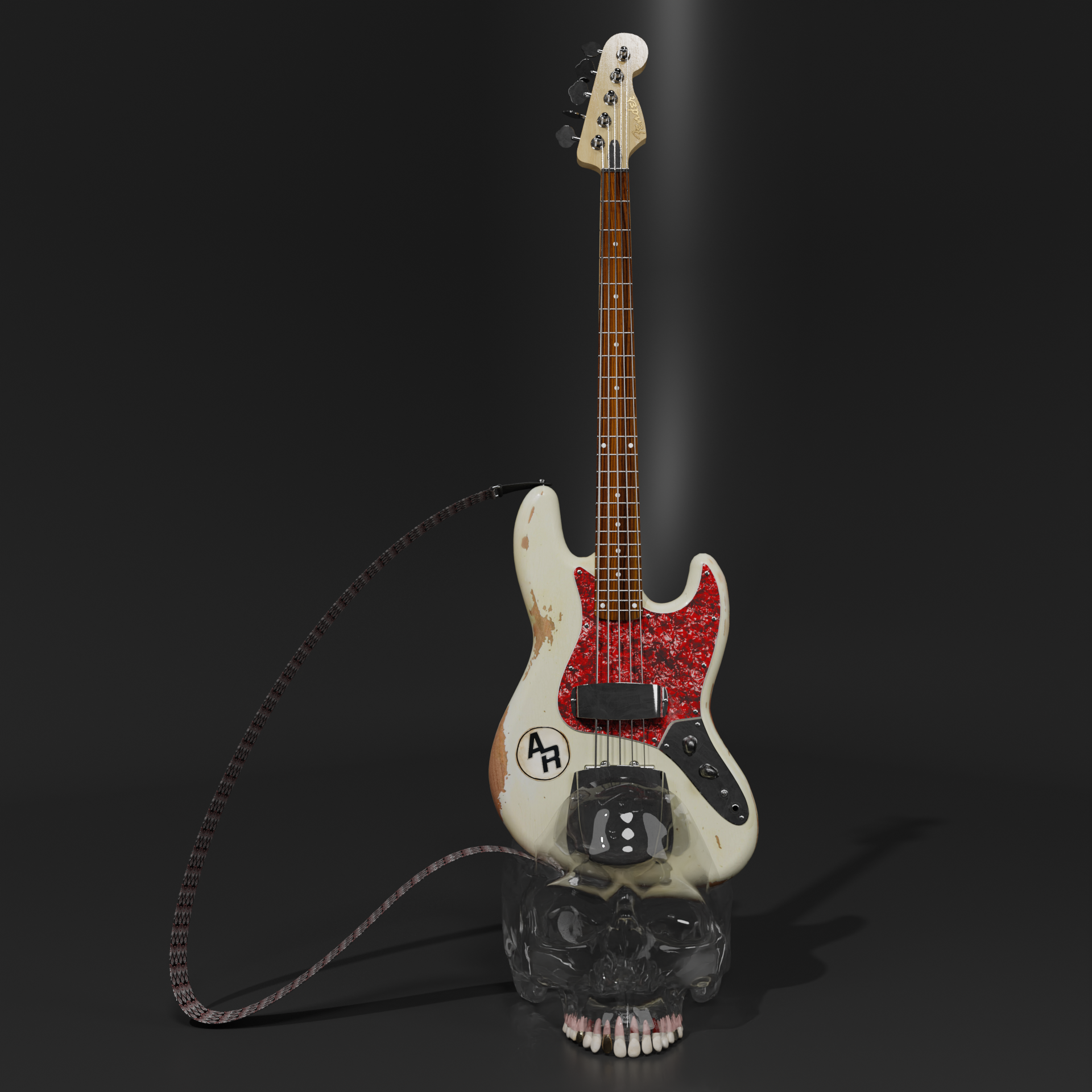 2019-fender-jazz-bass-custom-white aged | FREE Musical Instruments ...