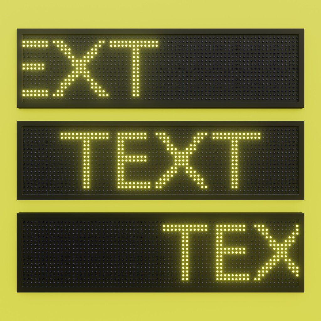 Animated LED Text Display (Geonodes) | FREE Miscellaneous models ...