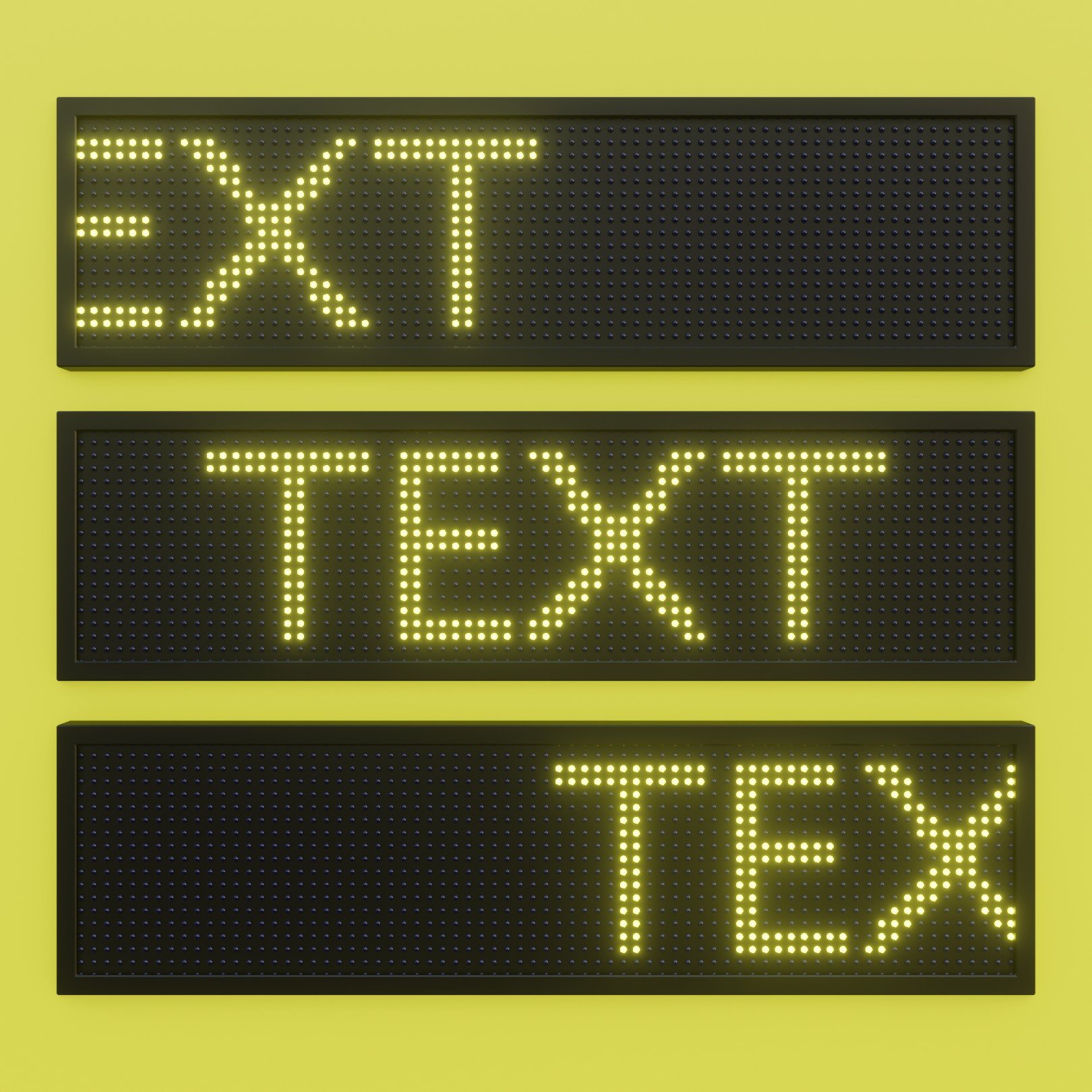 Animated LED Text Display (Geonodes) | FREE Miscellaneous models ...