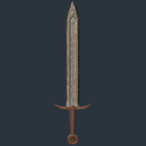 Engraved Medieval Sword Wood Handle | FREE Historical Weapons models ...