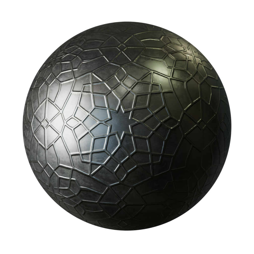 Islamic Pattern Engraved Steel | FREE metal materials | BlenderKit