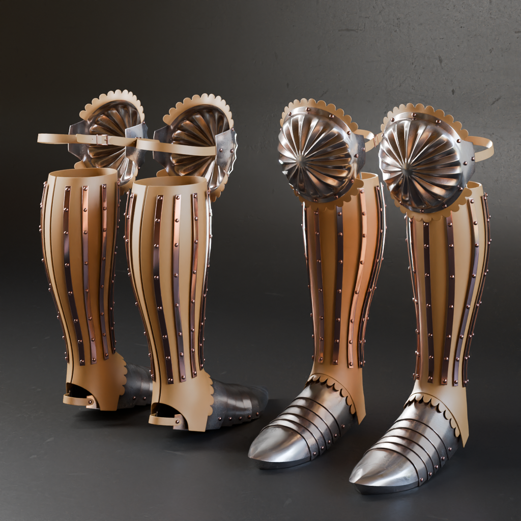 MK FootArmor 008 | Historical Weapons models | BlenderKit