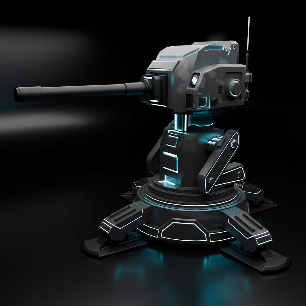 Sci fi turret | Sci-Fi Weapons models | BlenderKit