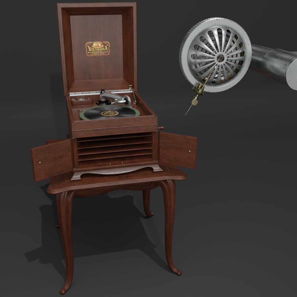 Victor Victrola VV-IX Phonograph | FREE Audio Devices models | BlenderKit
