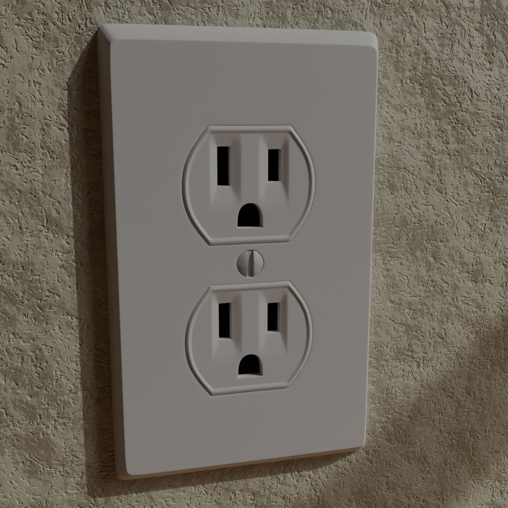 Electrical Outlet Duplex U.S. | FREE Miscellaneous models | BlenderKit