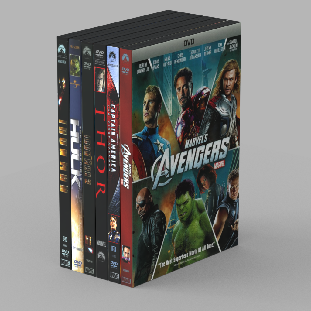 MCU phase 1 (DVD,2008-2012) | FREE Miscellaneous models | BlenderKit