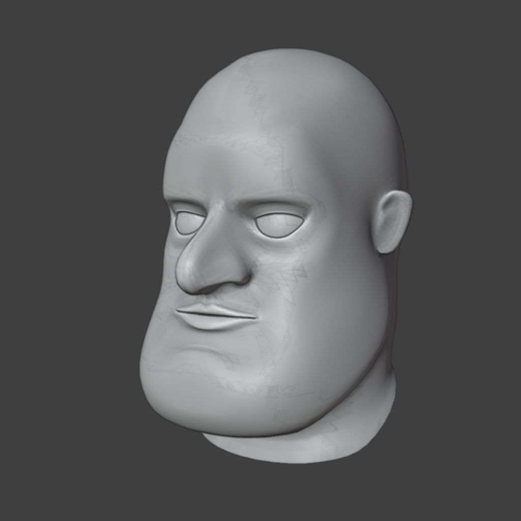 Stylized Male Head Base Mesh | Characters models | BlenderKit
