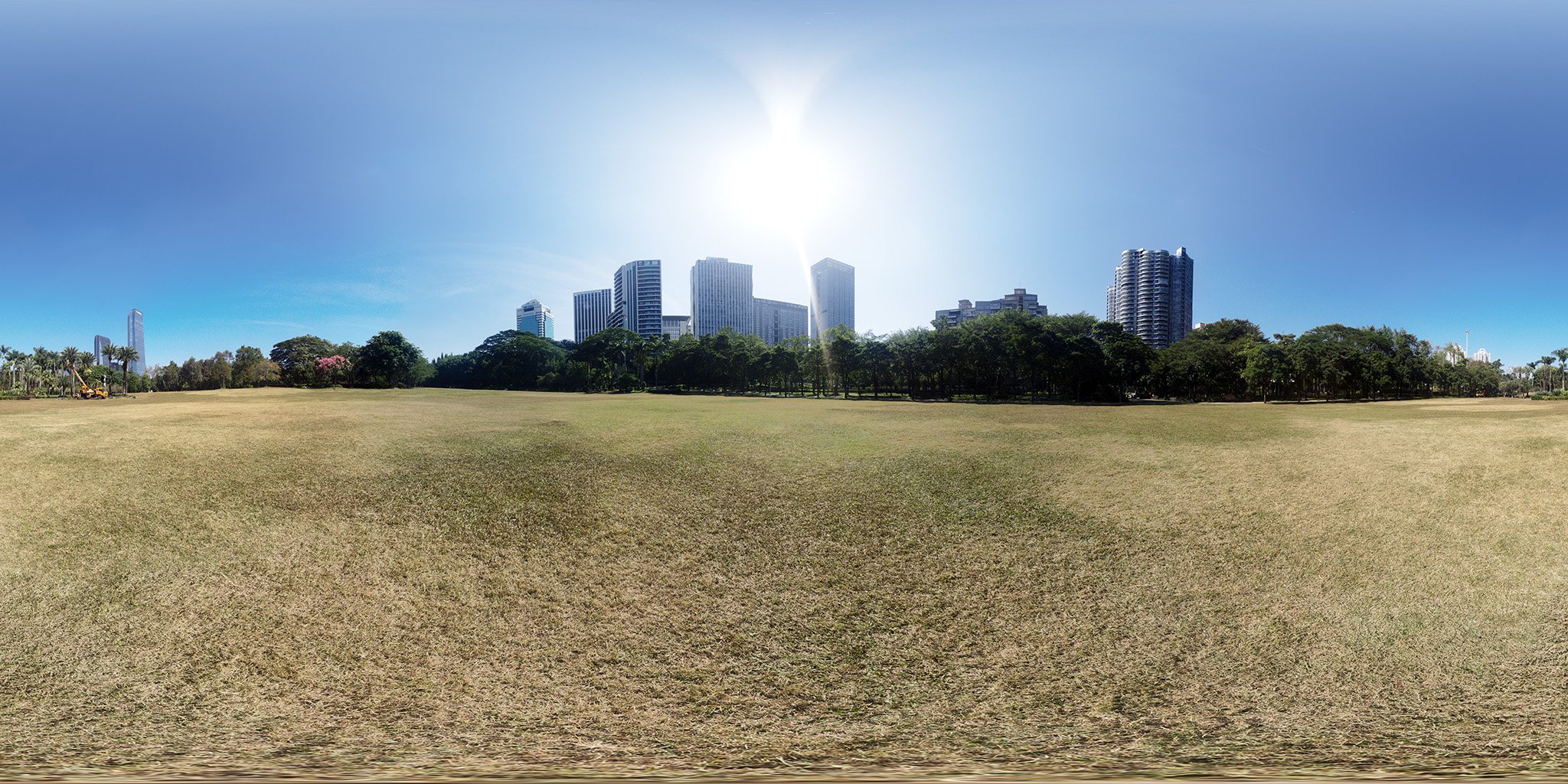 Green grass at noon | Nature HDRis | BlenderKit