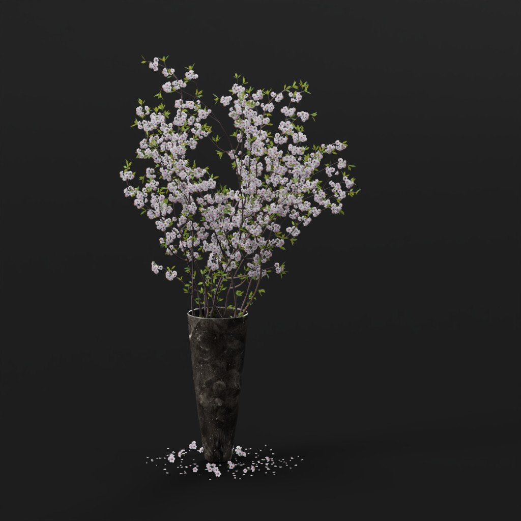 Cherry Blossom Branch Arrangement | Indoor Plants models | BlenderKit