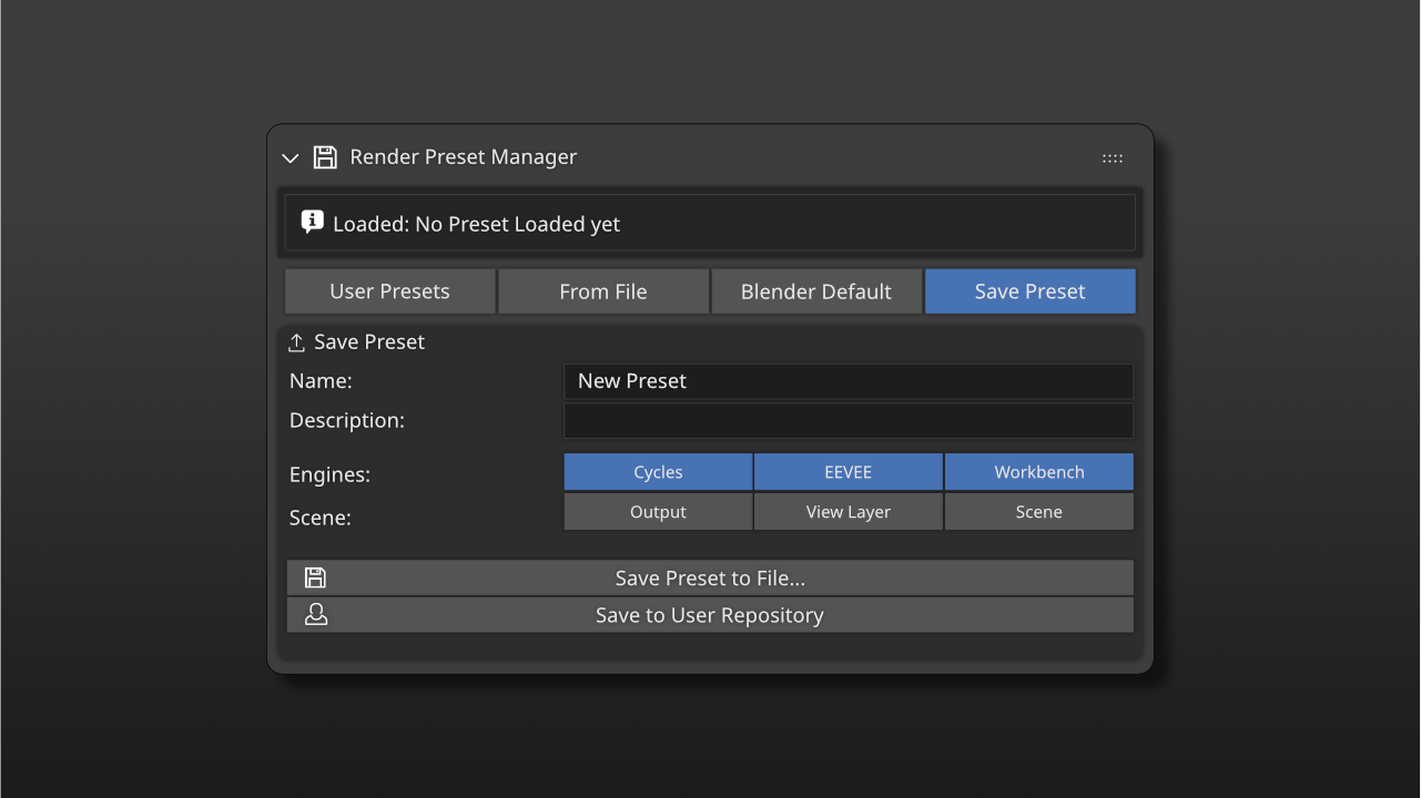 K-Tools Render Preset Manager | BlenderKit