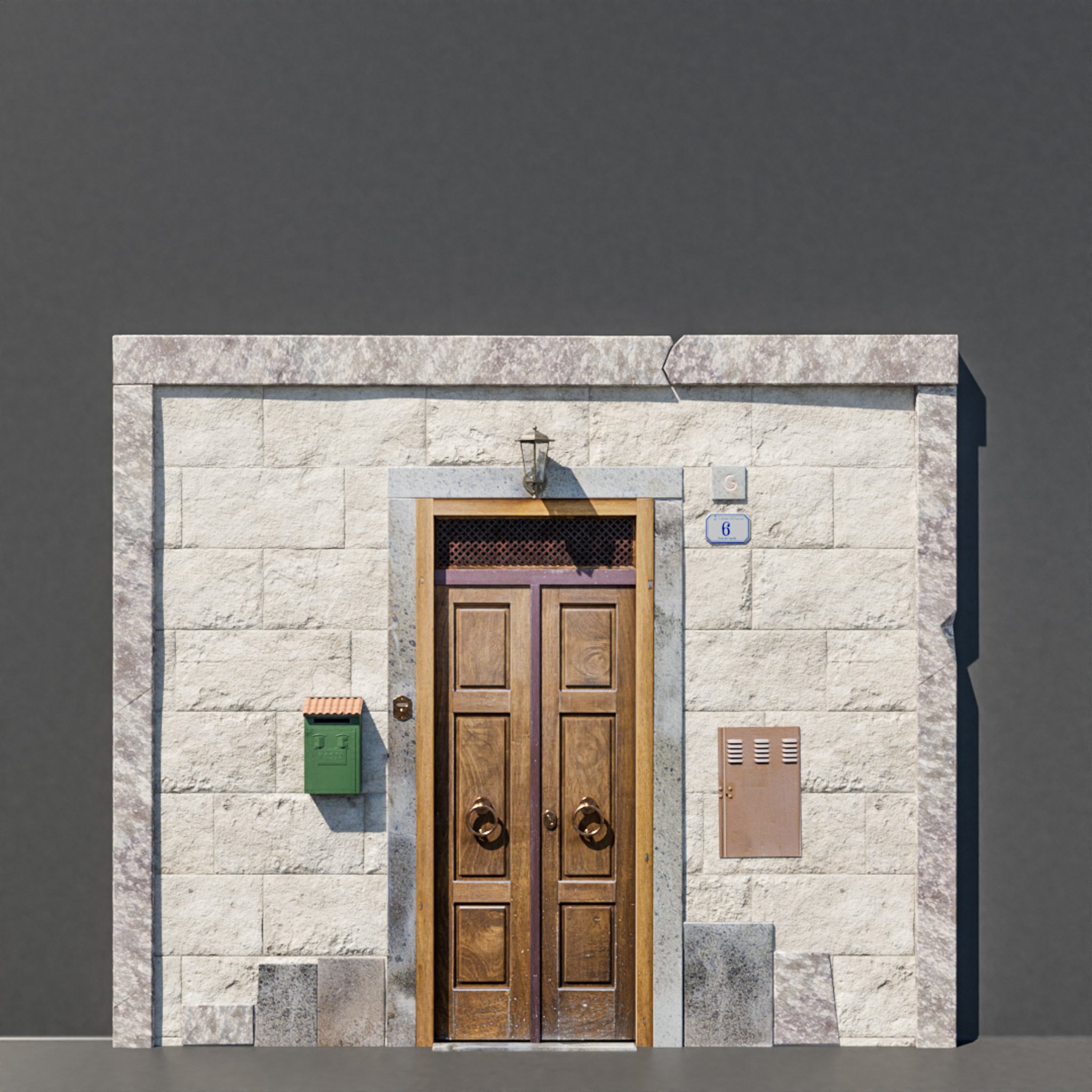 Entrance to an Italian house | Facades models | BlenderKit