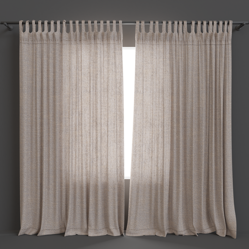 Light linen curtains | Curtains models | BlenderKit