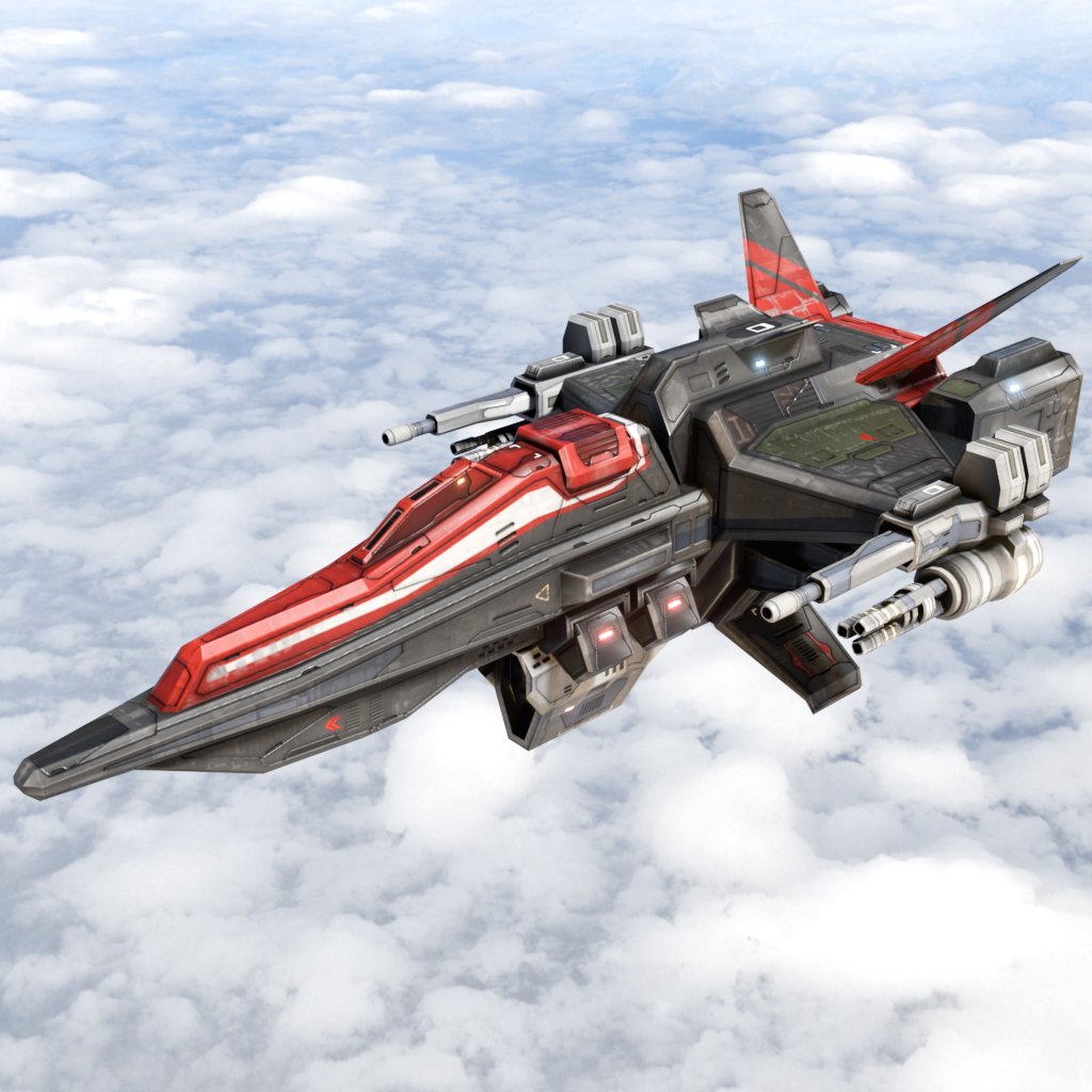 Space fighter Aurora | FREE Military Aircraft models | BlenderKit