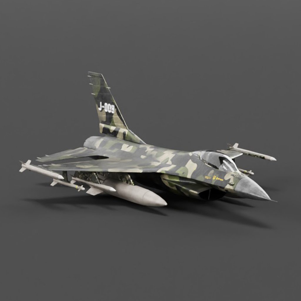 BlenderKit | Download the FREE F-16 fighter jet model