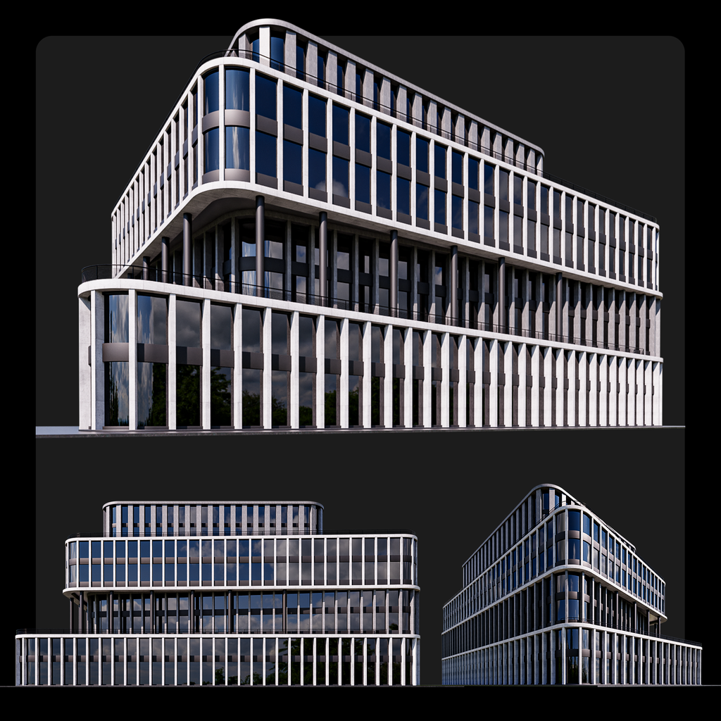 The Modern Curve | Commercial Buildings models | BlenderKit
