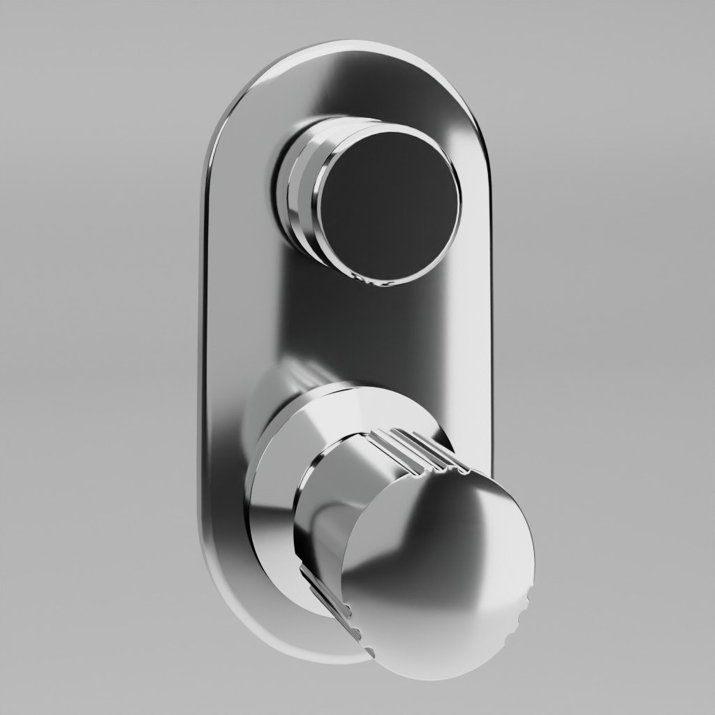 Chrome Water Tap | FREE 3D Shower models | BlenderKit