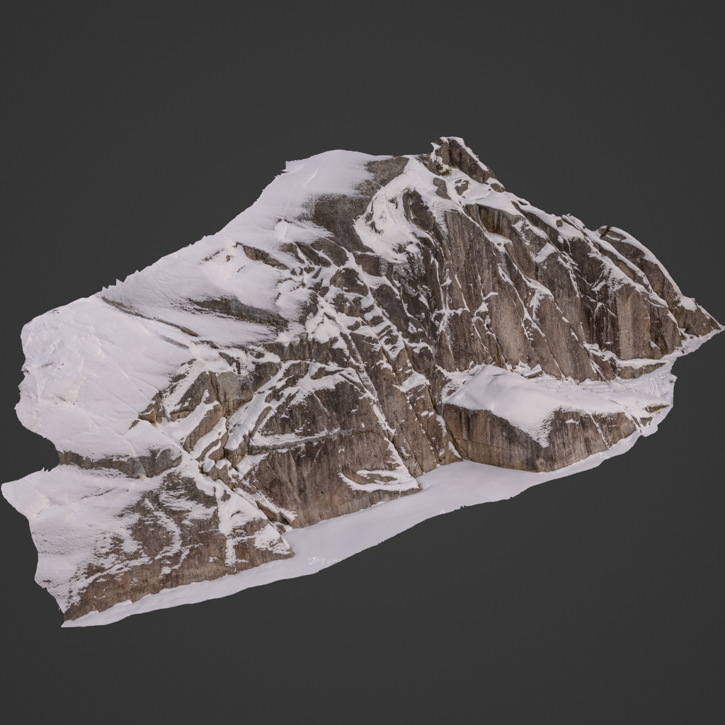 Winter Snow Rock Cliff | Terrains models | BlenderKit