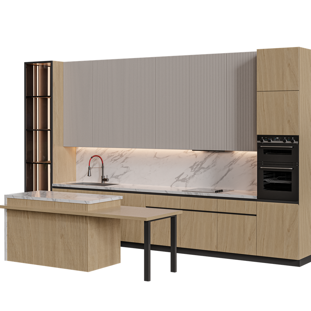 Kitchen modern57 | Kitchen Sets models | BlenderKit