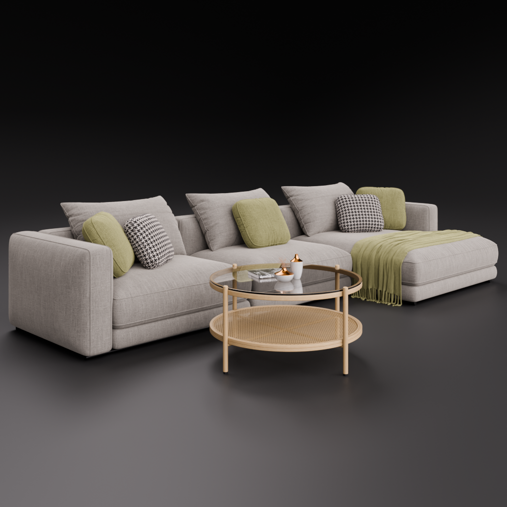 Sofa Damian Corner | Sofas models | BlenderKit