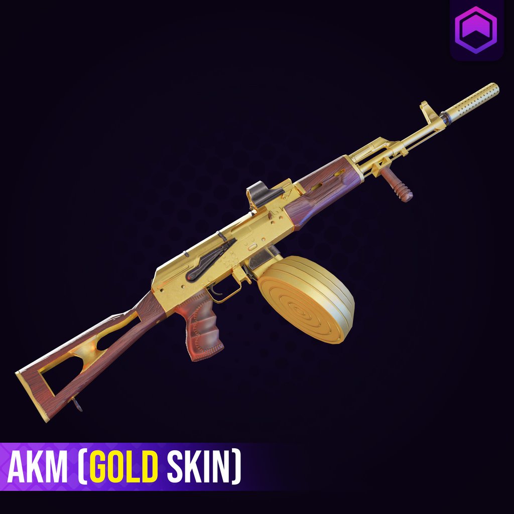 Akm Gold Skin | Modern Weapons models | BlenderKit
