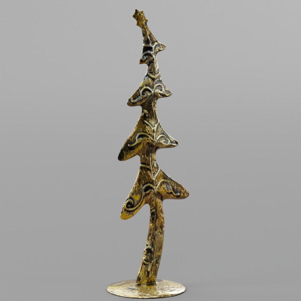 Iron Christmas Tree 3D Scan | Holiday Decorations models | BlenderKit