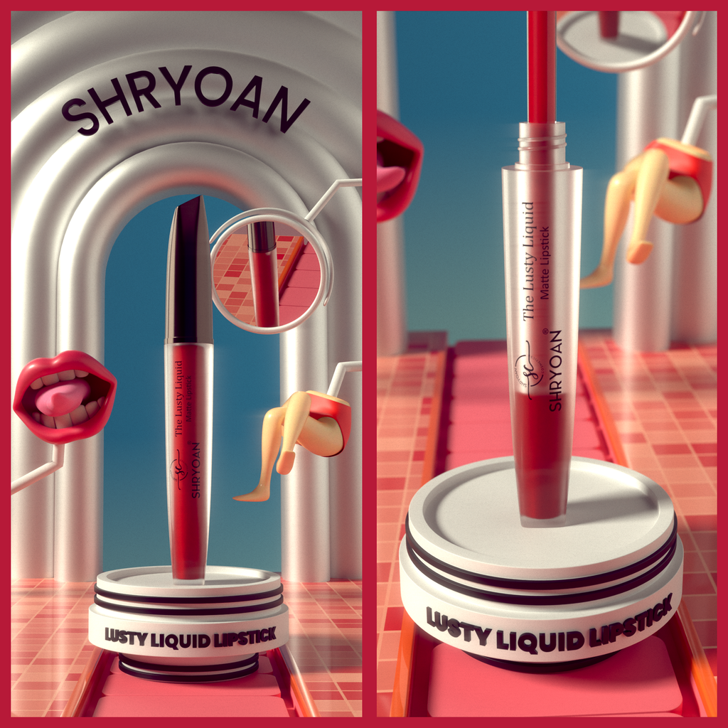 Complete Liquid Lipstick Animation Mockup Scenes Blenderkit