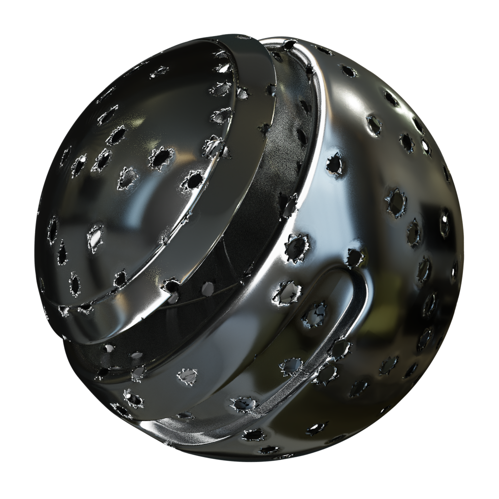 Bullet Holes | FREE metal materials | BlenderKit