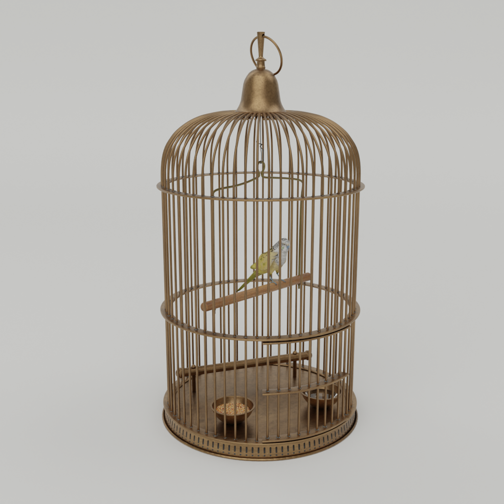 Antique Bird Cage | Miscellaneous models | BlenderKit