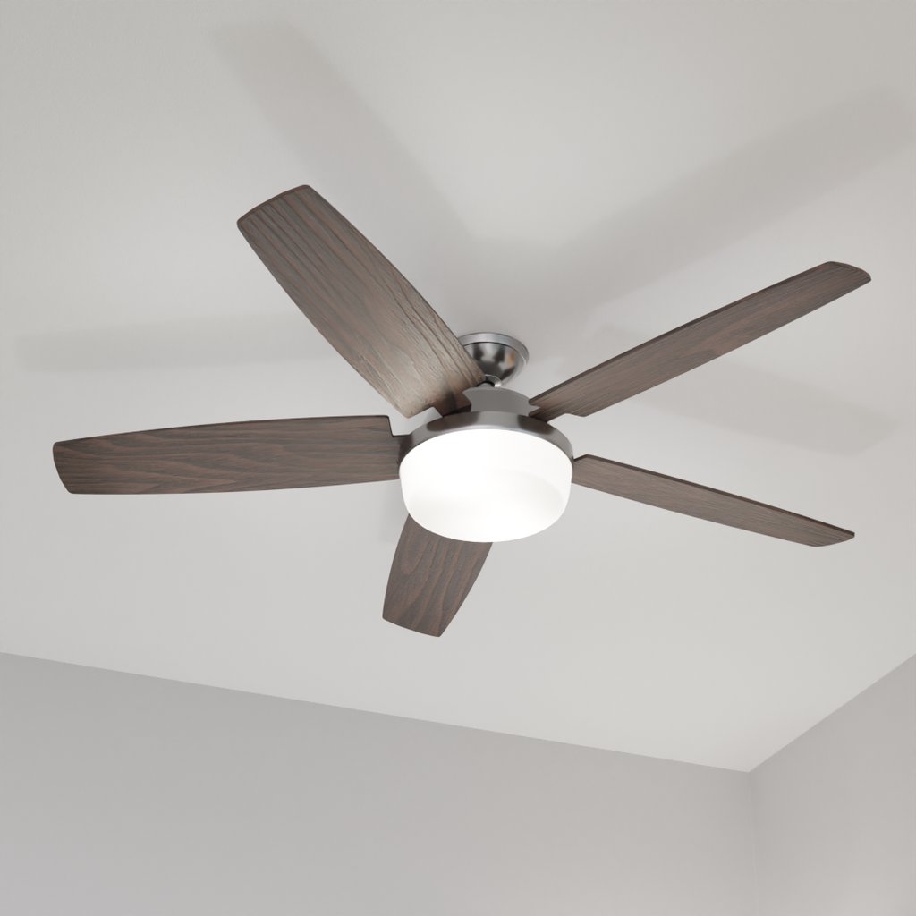 Ceiling Fan and Light animated | Ceiling Lights models | BlenderKit